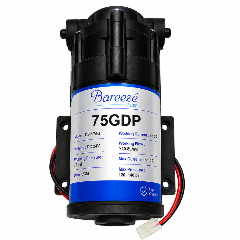 Bareeze Pure 75 GPD RO Booster Pump Motor for All RO UV Water Purifier ...